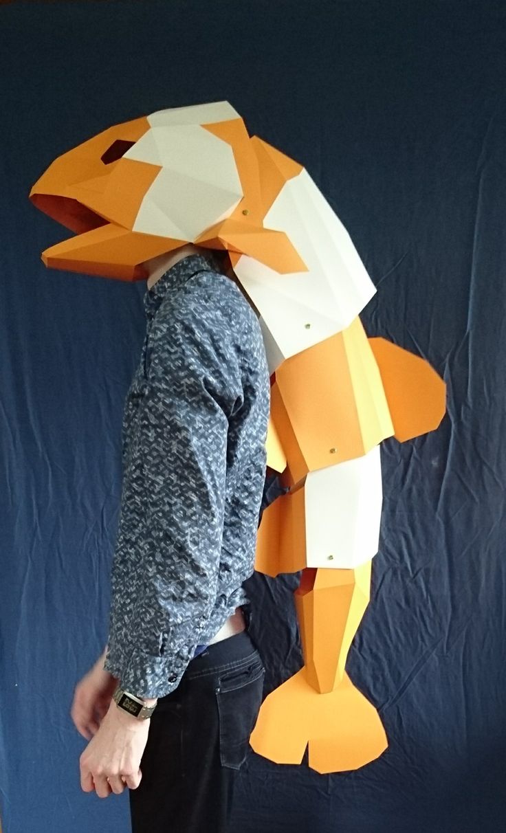 Pin on Wintercroft – Fish Mask | Low Poly Masks, Jochem’s Clownfish ...