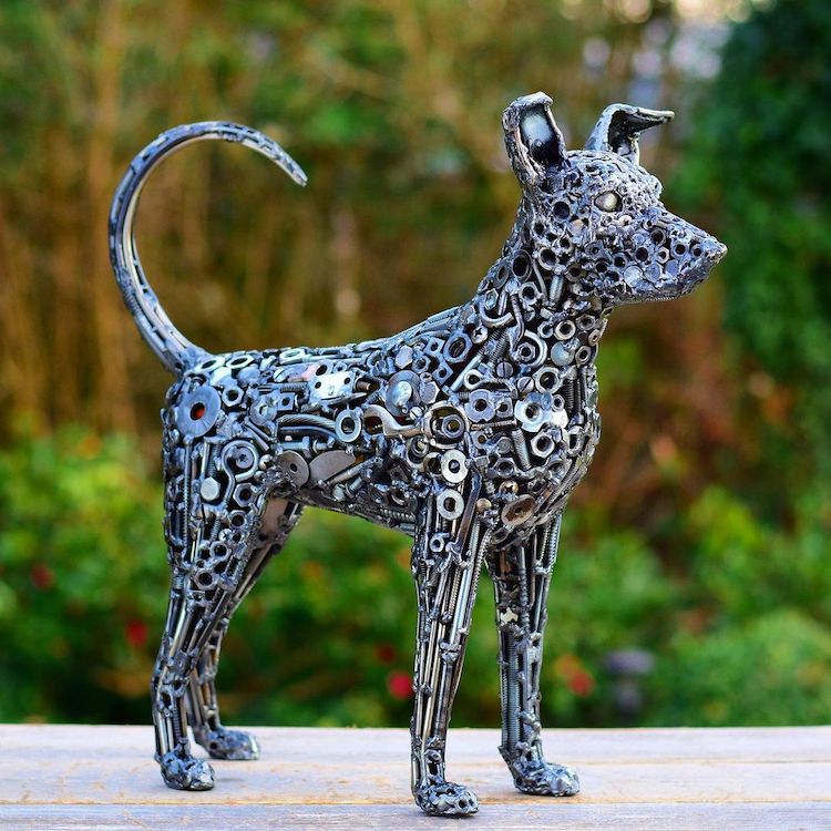 Artist Transforms Scrap Metal Parts Into Amazing Animal Sculptures | My ...